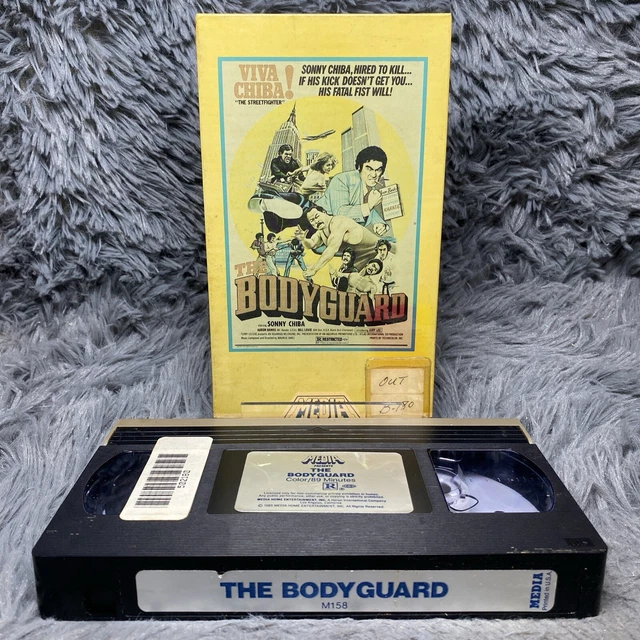 THE BODYGUARD VHS Tape 1981 Media White Stripe 1st Release Sonny Chiba ...