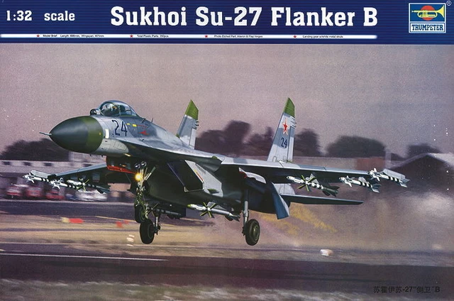 TRUMPETER 02224 - 1:32 Sukhoi Su-27 Flanker B - Neuf EUR 113,92 ...