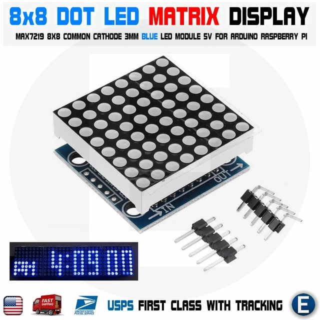 MAX7219 BLUE DOT matrix 8x8 8*8 led display module for Arduino DIY ...