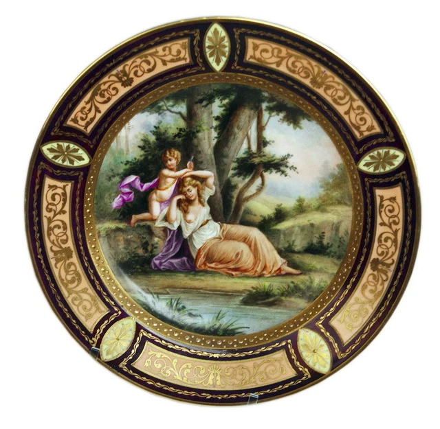 ROYAL VIENNA PRUNK Plate Royal Vienna Plate Nymph And Love Putto Circa ...