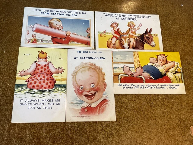 5 BAMFORTH SAUCY Seaside Postcards Comic Series Humour 1932 Onwards £8. ...