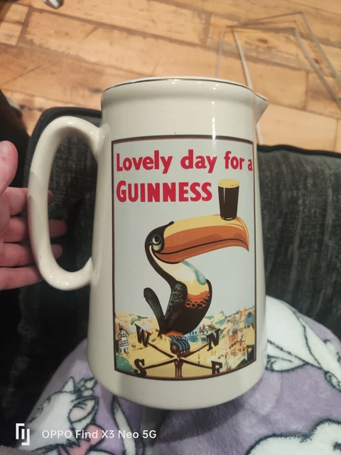 GUINNESS JUG APPROX 9 Inch Height £26.70 - PicClick UK