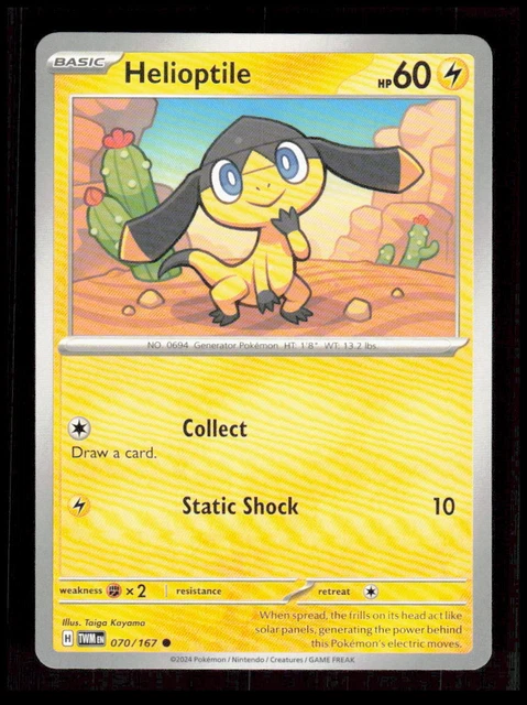 HELIOPTILE 070/167 SV06: Twilight Masquerade Pokemon tcg Card CB-1-9-C ...