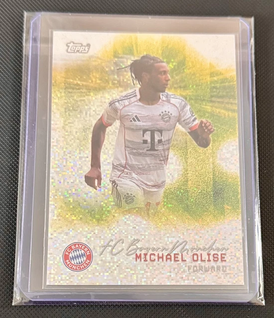 MICHAEL OLISE STATIC Parallel Topps 2025/26 FC Bayern Munchen Team Set ...