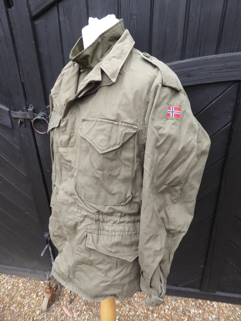 VINTAGE NORWEGIAN ARMY M-43 Field Jacket /Combat Jacket in good used ...