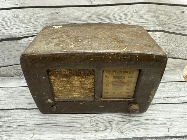 VINTAGE SUPER COOL Philco Radio 40-81 Parts/Restoration Project Tweed ...