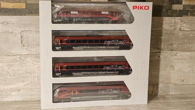 PIKO H0 58132 ÖBB Railjet Set mit Lok Rh1216 + Wagen +Digital ...