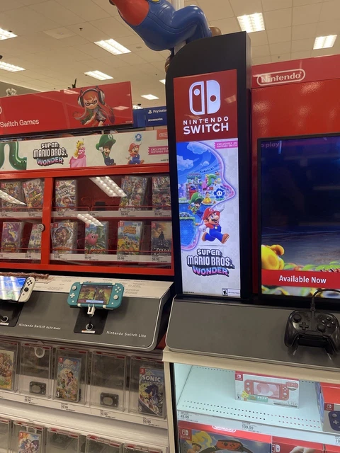 RARE SUPER MARIO Bros Wonder Nintendo Switch Kiosk Translite 21 X 8.25 ...