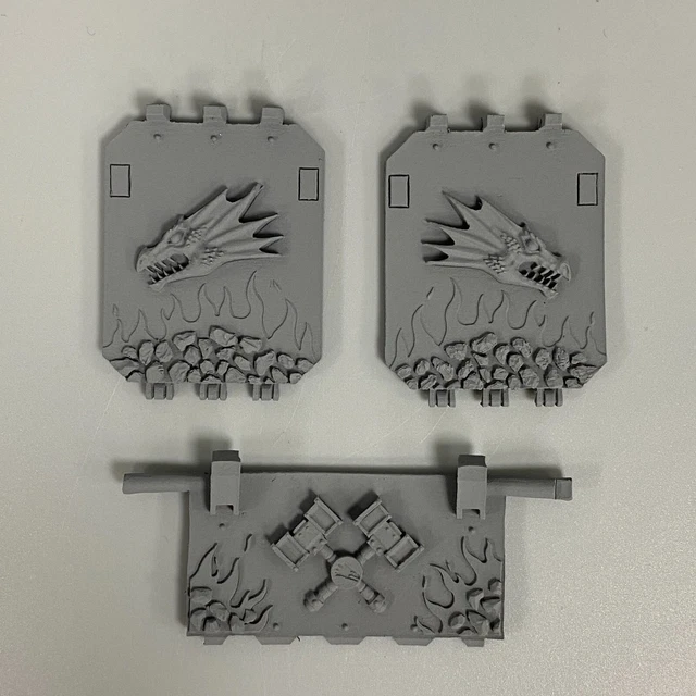 FORGE WORLD SALAMANDERS LAND RAIDER DOORS EMBLEMS SYMBOLS WARHAMMER 40k ...