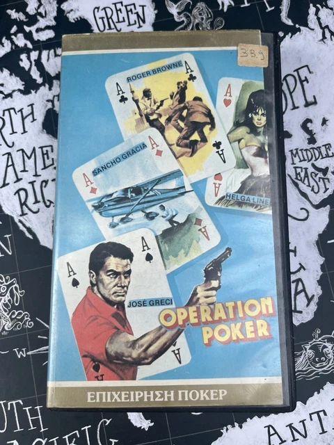 OPERATION POKER 1965 Greek VHS. English language. Rare Eurospy. Roger ...
