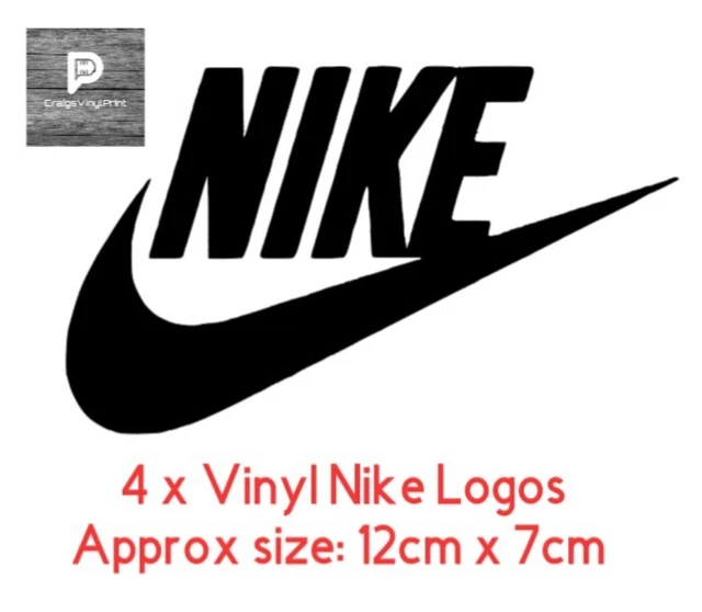 4 X VINYL Nike Logo Decal Sticker for car laptop phone glass cup £4.50 ...