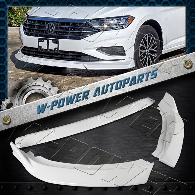 PAINTED WHITE FOR 2019-2021 Volkswagen Jetta Front Bumper Body Spoiler ...