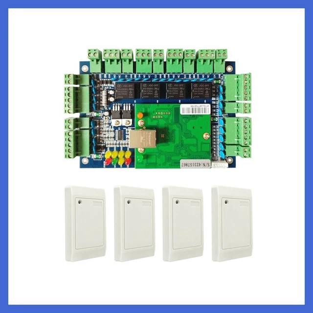4 DOORS ACCESS Control Board Access Control Panel+4 RFID Readers+Free ...