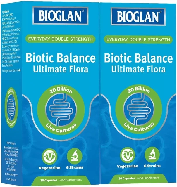 BIOGLAN BIOTIC BALANCE Ultimate Flora, 2 x 30 Capsules £27.70 - PicClick UK