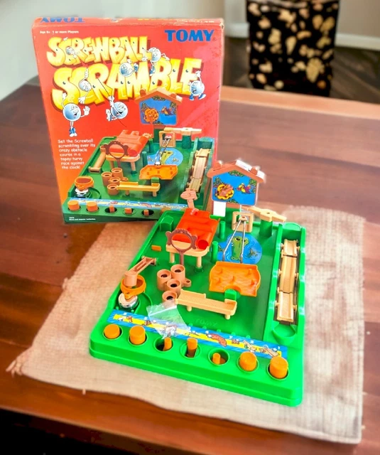 TOMY SCREWBALL SCRAMBLE original Vintage Board Game 1980s Boxed ...
