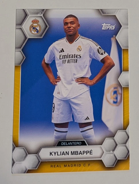 CARTE CARD CARTA n°17 Kylian Mbappé Real Madrid France TOPPS FAN SET ...