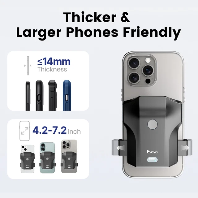 EYOYO 2D BLUETOOTH QR Code Scanner Zurück Clip für Android iPhone ...