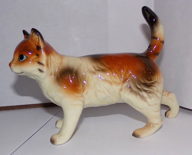 VINTAGE LEFTON CALICO Cat Figurine Repaired Tail See Photos. 4" H £9.46 ...