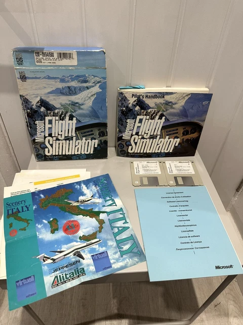 MICROSOFT FLIGHT SIMULATOR 1993 Version 5 MS-DOS *VGUC*boxed*gaming ...