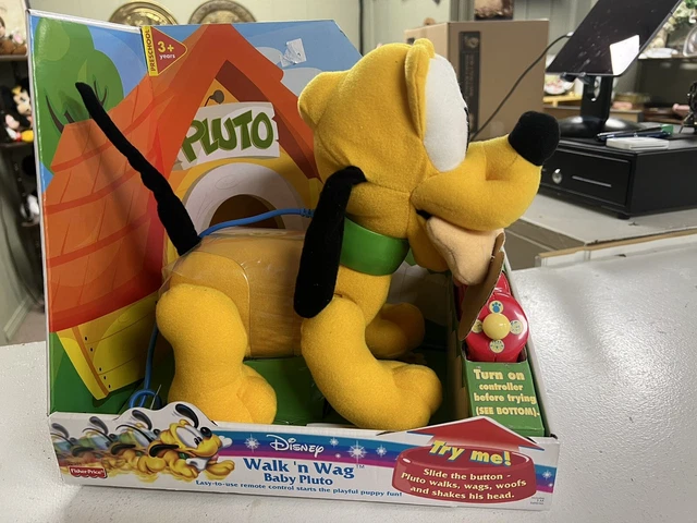 VINTAGE DISNEY FISHER Price Walk 'n Wag Baby Pluto Plush ~ New In ...