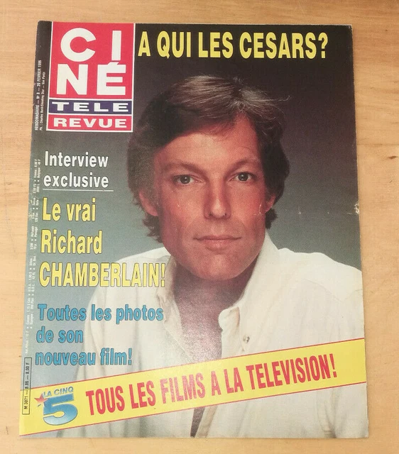 PROGRAMMES TV CINE Tele Revue N°8 20 Fev 1986 Richard Chamberlain Les ...