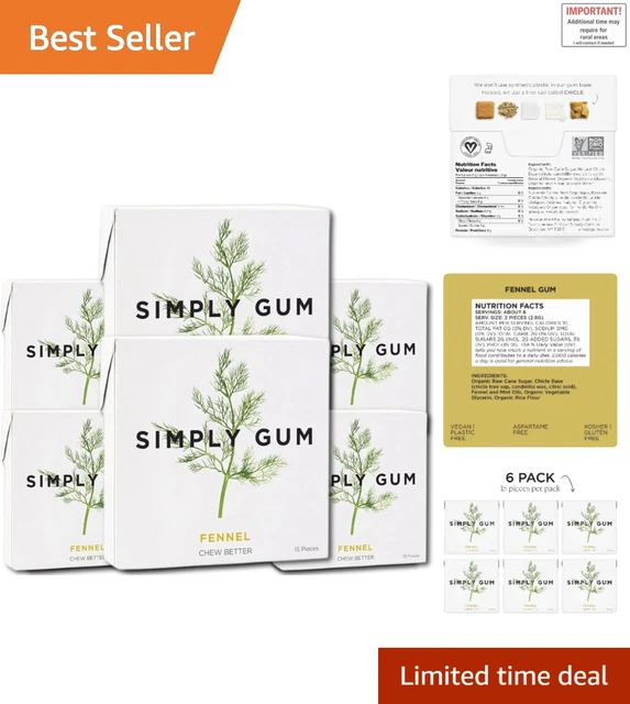 NATURAL TREE-SAP FENNEL Gum | & Non-GMO - Total 90 Handcrafted Pieces ...