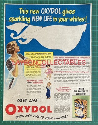 VINTAGE 1950’S OXYDOL Washing Powder Advert 1950 AD £4.50 - PicClick UK