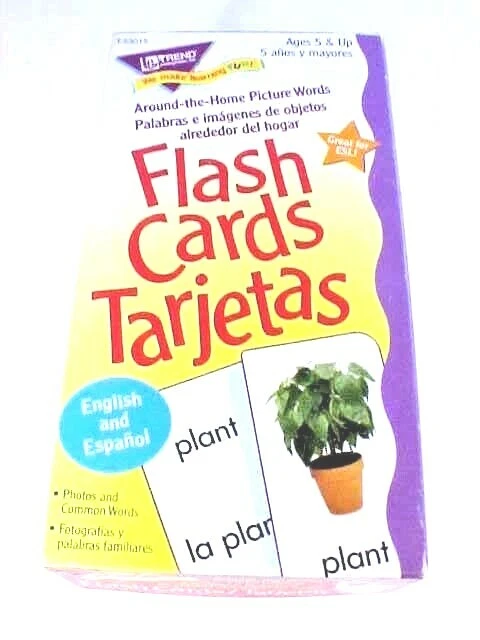 TREND FLASH CARDS English and Espanol Photos and Common Words 5 Up Made ...