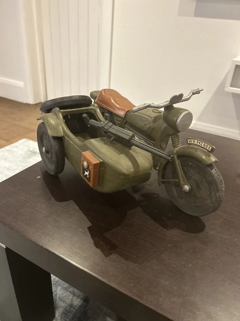 VINTAGE ACTION MAN Cherilea German Motorcycle Motorbike And Sidecar. £ ...