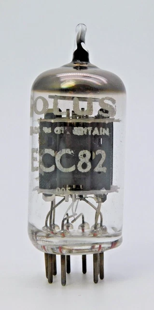 SOLUS ECC82 12AU7 Tubo valvola a piastra corta usato forte ed equilibrato (V51) EUR 28,54 ...