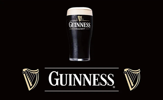 GUINNESS DRAUGHT BEER Flag 90x150cm 3x5 FT Banner Pub Bar Home Bar ...