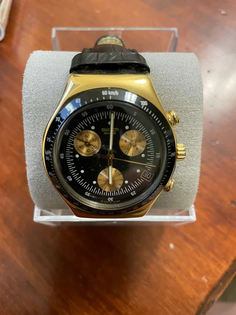 JAMES BOND 007 Goldfinger Swatch Irony Chronograph Limited Edition 2002 Rare £242.78 - PicClick UK