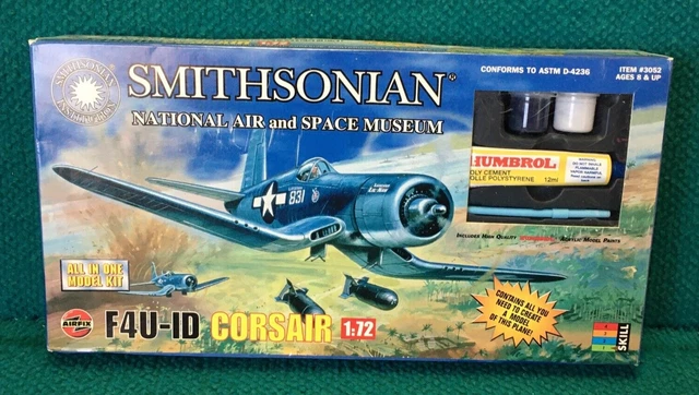 VINTAGE/NEW : SMITHSONIAN MUSEUM airfix F4U-ID CORSAIR Model Kit ...
