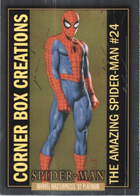 SPIDER-MAN MARVEL MASTERPIECES '92 Platinum Corner Box Creations 2024 ...