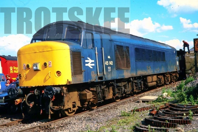 35MM SLIDE BR British Rail Diesel Loco Class 45 45142 Coalville 1985 ...
