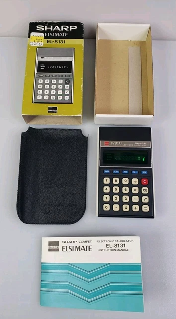 VTG WORKING SHARP Elsi Mate EL-8131 Calculator original box ...