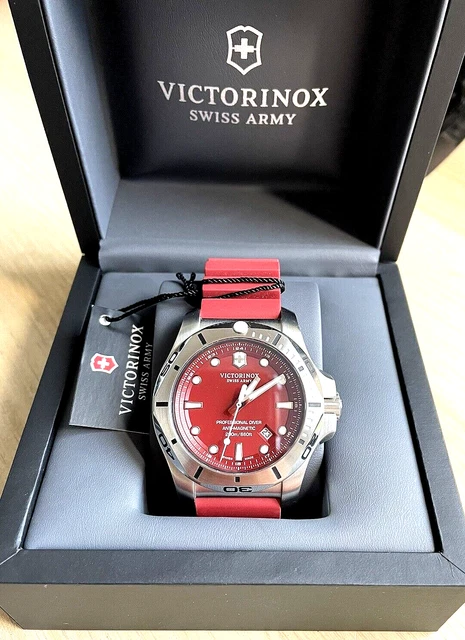 VICTORINOX SWISS ARMY INOX, Red Dial, Red Rubber Strap, Men's Watch £ ...