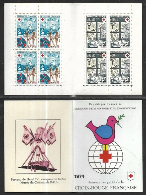 CARNET TIMBRES Neufs Croix Rouge 1974 ++ EUR 1,80 - PicClick FR