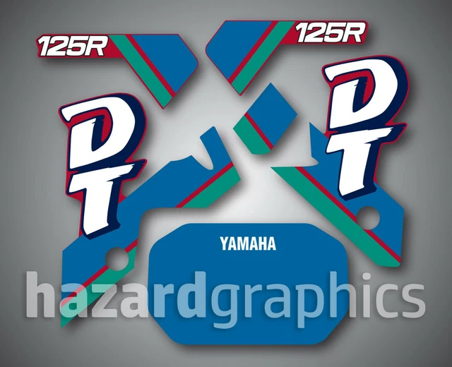 YAMAHA DT DTR DT125R Graphics Sticker Decal Set (1990) Raspberry Red £ ...