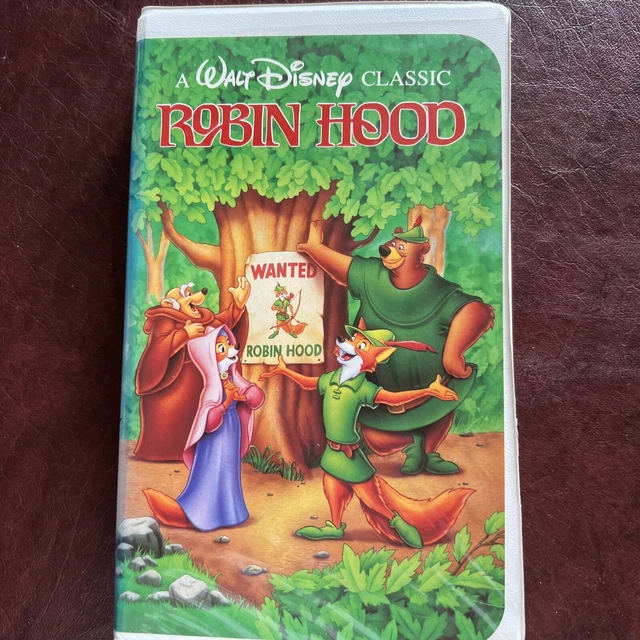 Robin Hood Vhs 1189 Walt Disney Classic Black Diamond Edition 0551