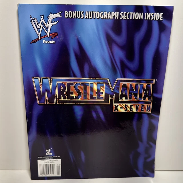 WWF WRESTLEMANIA X-SEVEN 17 Collectors Program Magazine 2001 Wrestling ...