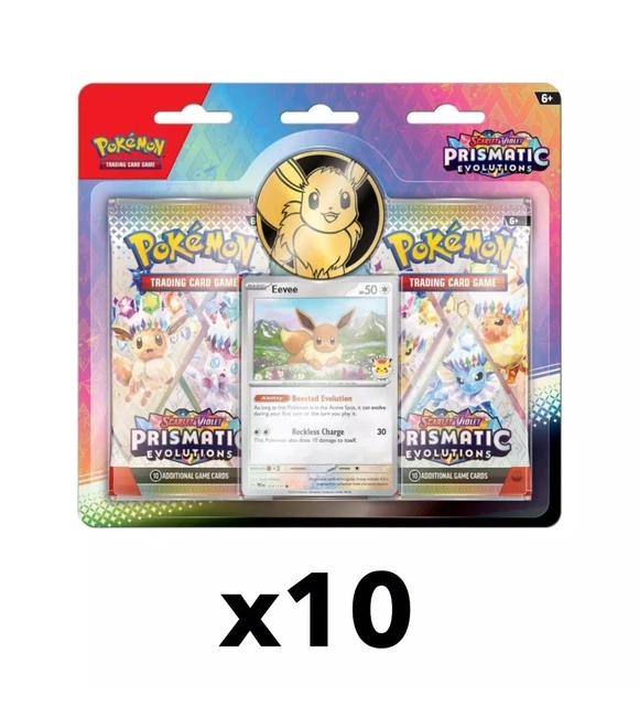 POKÉMON PRISMATIC EVOLUTIONS 2-Pack Blister - x 10 Pack (Pre-Order ...