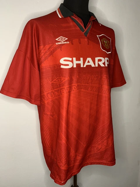 MAILLOT MANCHESTER UNITED/1994/95/XL-XXL/MAISON/ « Sharp »/ ManU/ T ...