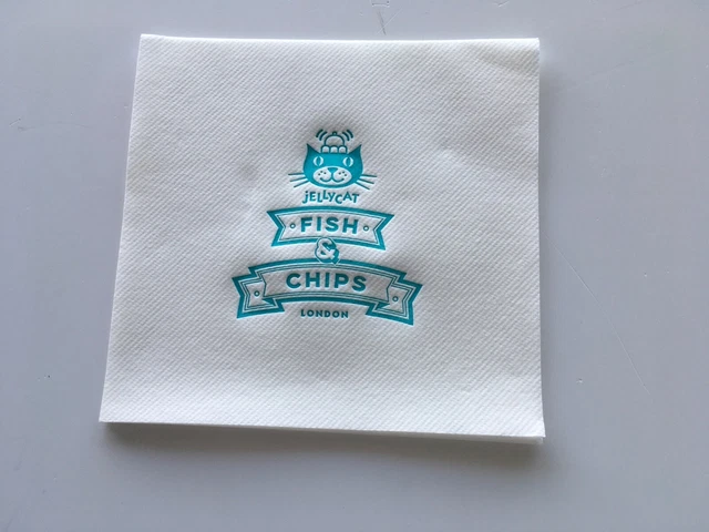 JELLYCAT STICKER LARGE Sheet + Menu + Napkin Fish & Chip Selfridges UK ...