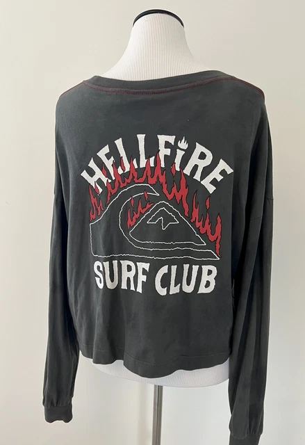 QUICKSILVER STRANGER THINGS Hellfire Surf Club Long Sleeve T Size M £26 ...