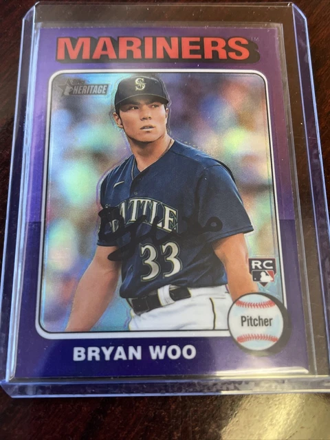 BRYAN WOO 2024 Topps Heritage VIOLA REFRATTORE SP ROOKIE #245 ...