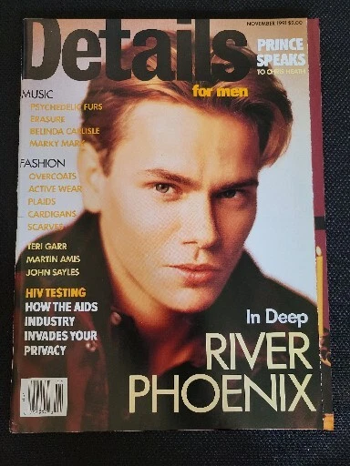 DETAILS FOR MEN Magazine, Nov 1991, River Phoenix, Prince Interview ...