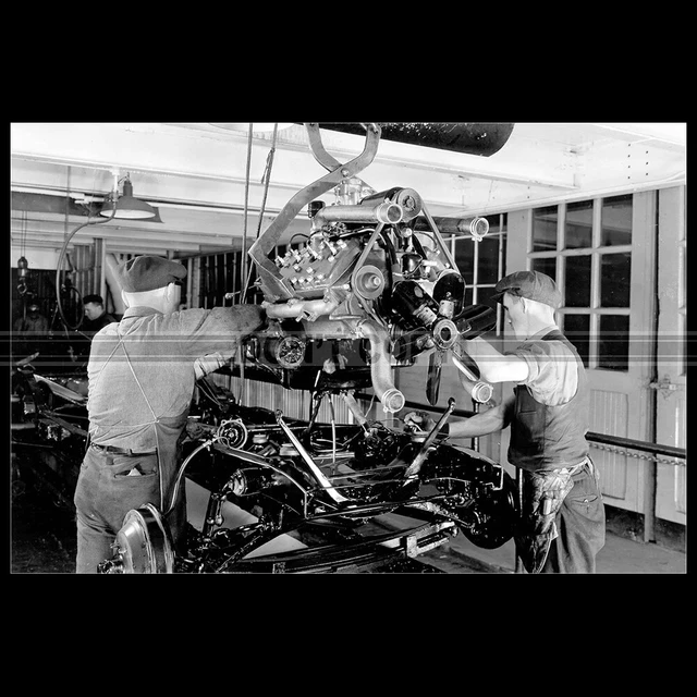 PHOTO A.030790 FORD V8 ENGINE ASSEMBLY LINE 1939 EUR 4,99 - PicClick FR