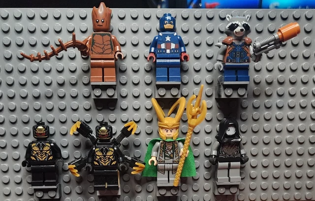 LEGO MARVEL SUPER Heros Loki, Captain America, Rocket, Teen Groot ...