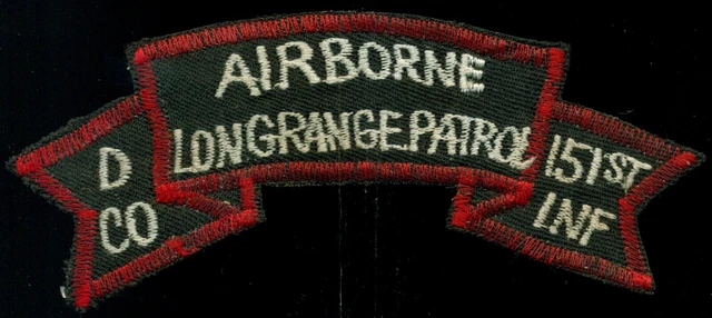 ORIGINAL US ARMY F Co 58th Infantry Long Range Patrol Scroll Vietnam ...